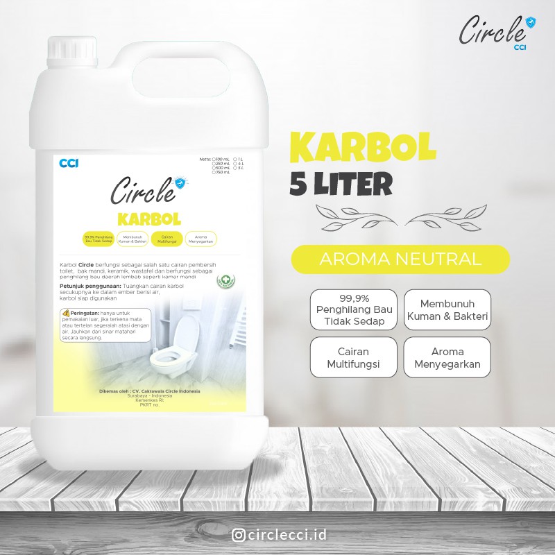 Jual CIRCLE SABUN KARBOL AROMA NEUTRAL 5 LITER | Shopee Indonesia
