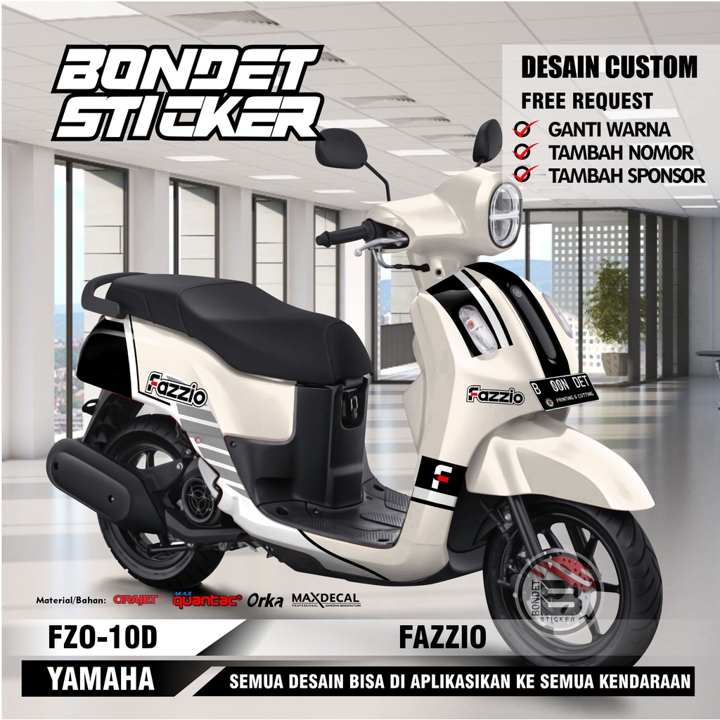 Jual STICKER MOTOR - DECAL YAMAHA FAZZIO FULL BODY KODE FZO-10D ...
