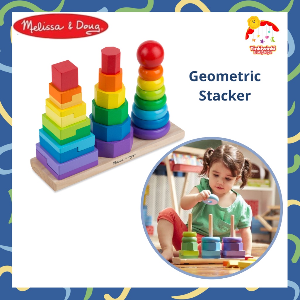 Jual Melissa and doug Geometric Stacker | Shopee Indonesia