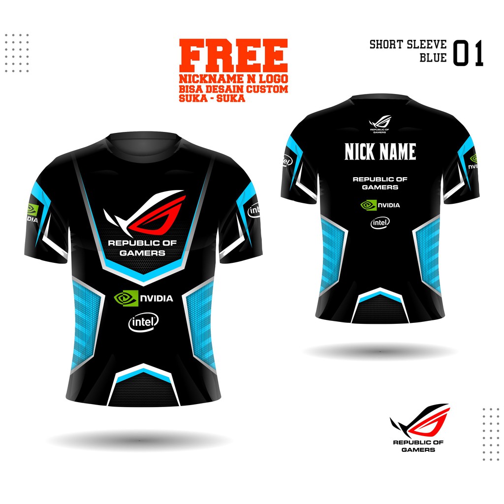 Jual Jersey e sport rog baju republic of gamers kaos asus | Shopee ...