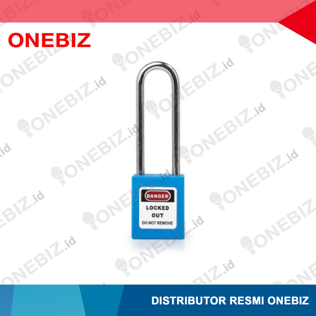 Jual Long Shackle Safety Padlock Blue OB 14-BDG23UDKD Thermoplastic ...