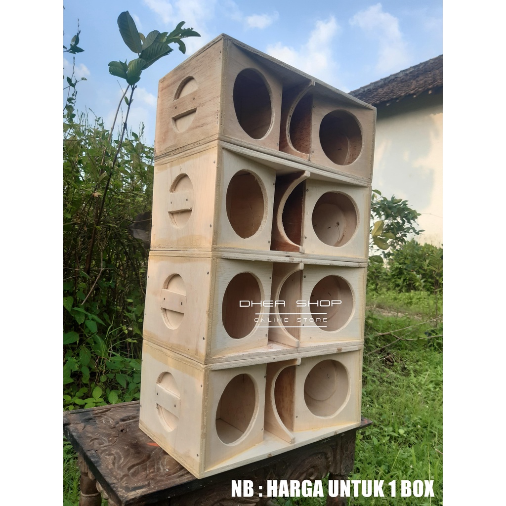 Jual Box Subwoofer 4 inch Double // Box Speaker 4 inch Model V | Shopee ...