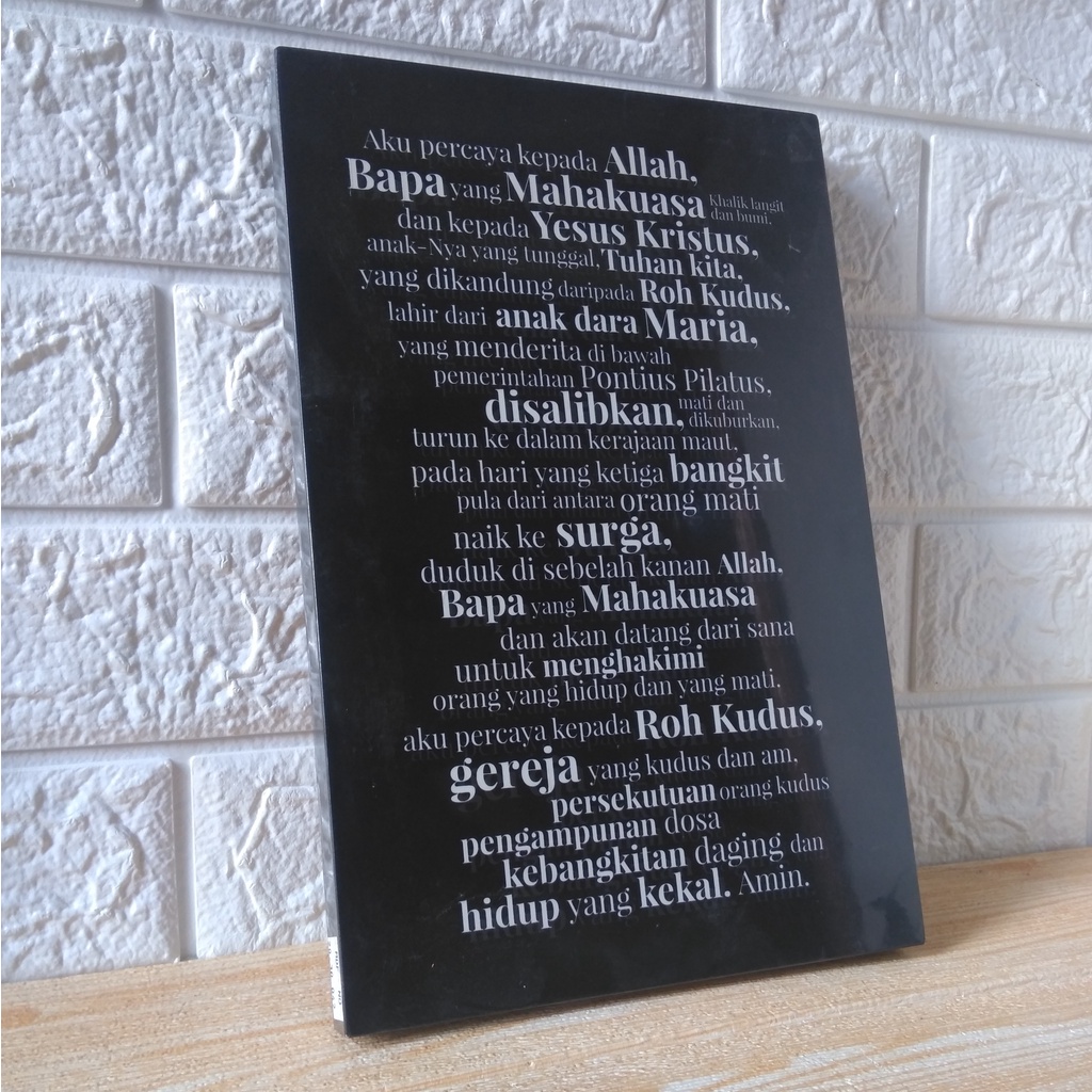 Jual Hiasan Dinding Kristen 18 x 28 cm Pengakuan Iman Rasuli 1 MDF.042 ...