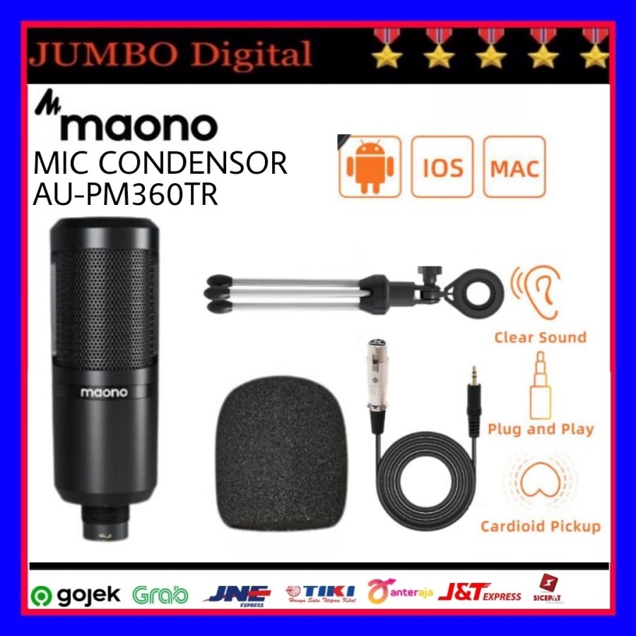 Jual MAONO AU-PM360TR MICROPHONE CONDENSER PM 360 TR Mic Maonocaster | Shopee Indonesia