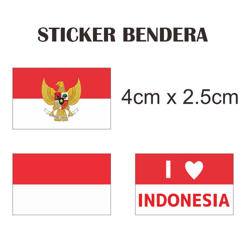 Jual Sticker Bendera Indonesia / Sticker pipi bendera | Shopee Indonesia