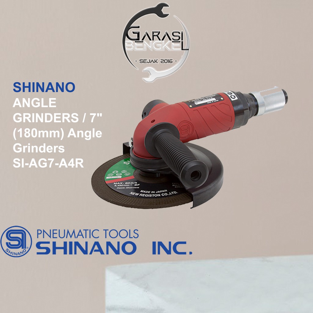 Jual Shinano SI-AG7-A4R 7" (180mm) Angle Disc Grinder Mesin Gerinda 7 ...