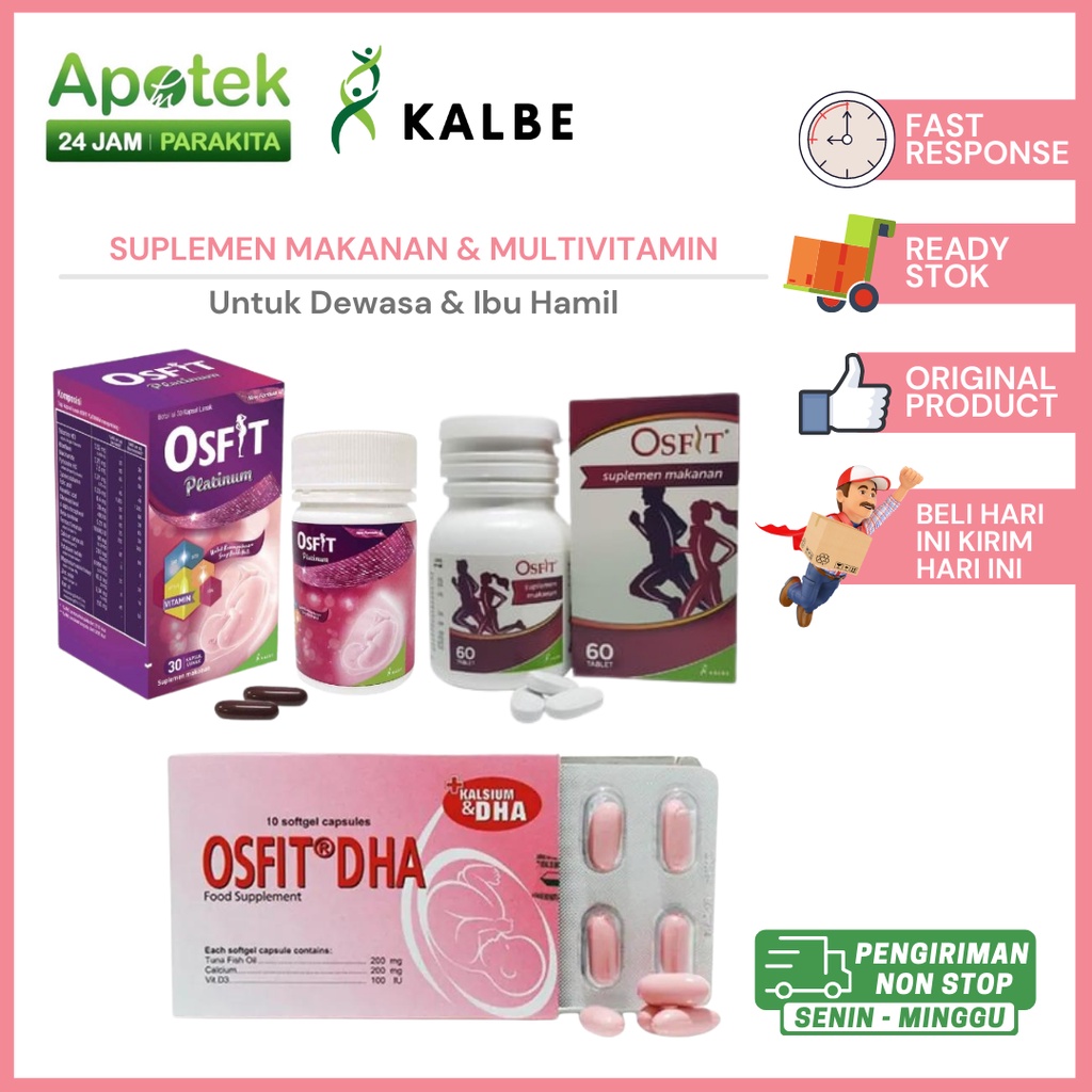 Jual OSFIT KAPLET/ OSFIT PLATINUM/ Osfit DHA multivitamin dan mineral ...