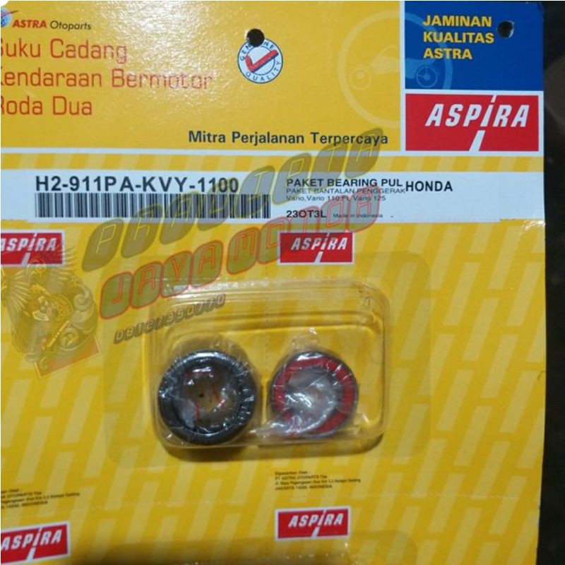 Jual ASPIRA - Bearing Laher Pully Puly Set - Beat Scoopy Spacy Vario Fi ...