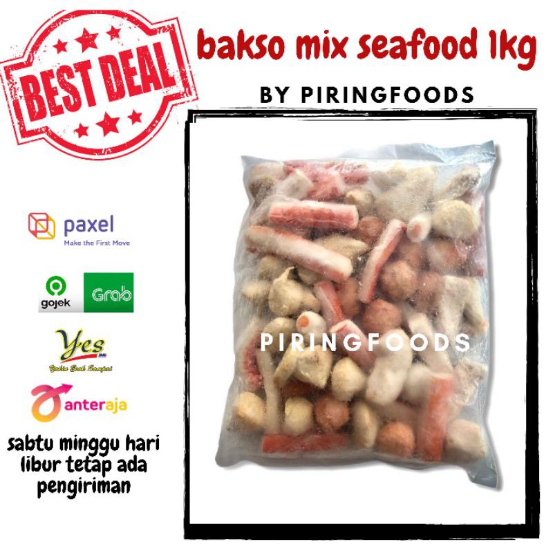 Jual READY!!! STEAMBOAT BASO MIX SEAFOOD BAKSO SUKI 1KG 500G | Shopee ...