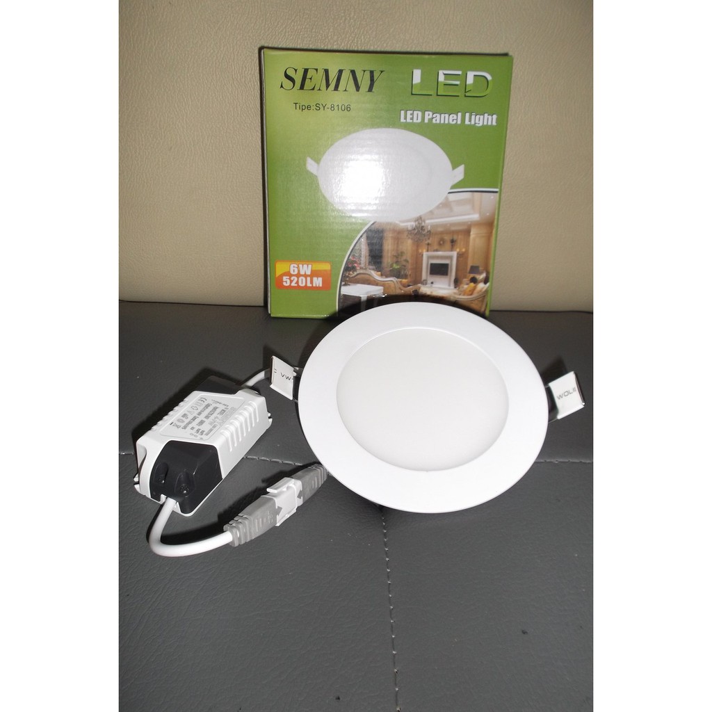 Jual Lampu Led Panel Downlight 6w Bulat Super Terang Hemat Bergaransi e ...