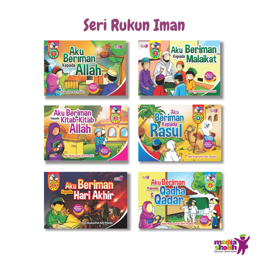 Jual Seri Rukun Iman (6 Jilid) + Free Stiker Islami | Shopee Indonesia