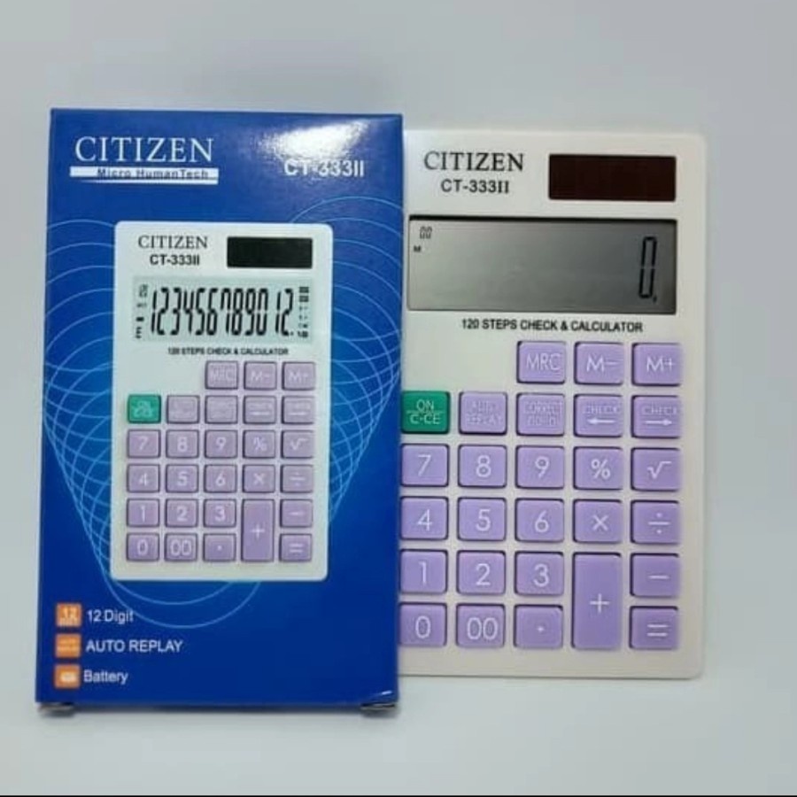 Jual Kalkulator CITIZEN CT 333 ii calculator kasir alat hitung | Shopee ...
