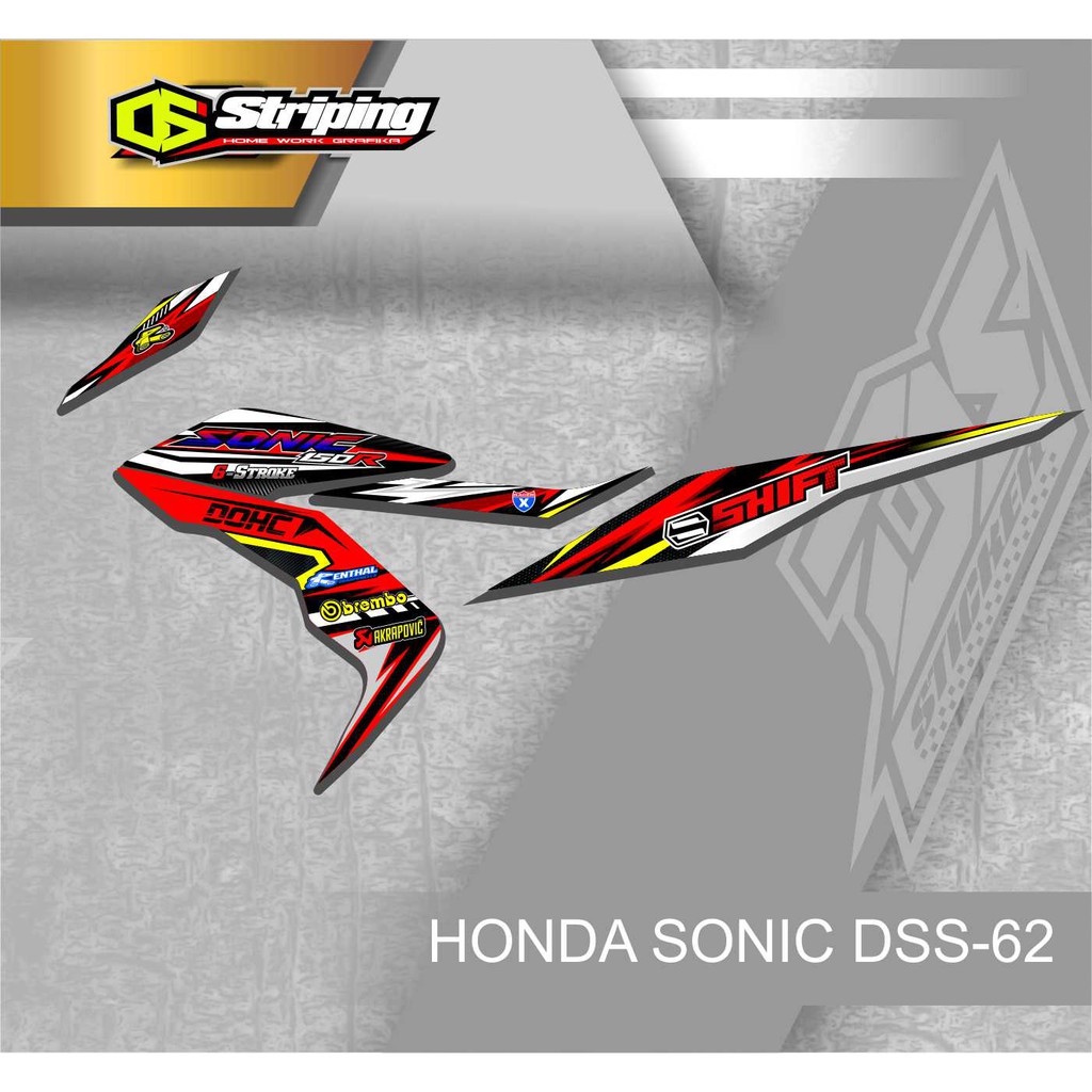 Jual 0062 STRIPING STIKER honda sonic motif warna keren | Shopee Indonesia