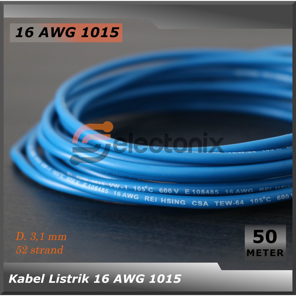 Jual Kabel Listrik 16 AWG | UL1015 [50m] | Shopee Indonesia