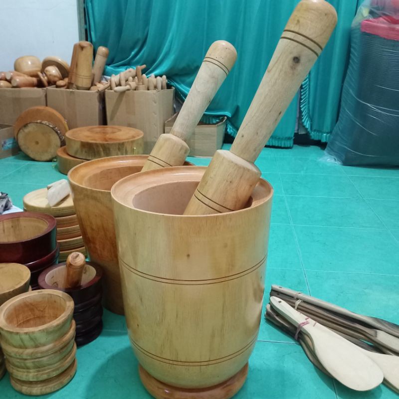 Jual LUMPANG SET SUPER JUMBO + ALU + SILICAGEL / LESUNG / ALAT TUMBUK ...