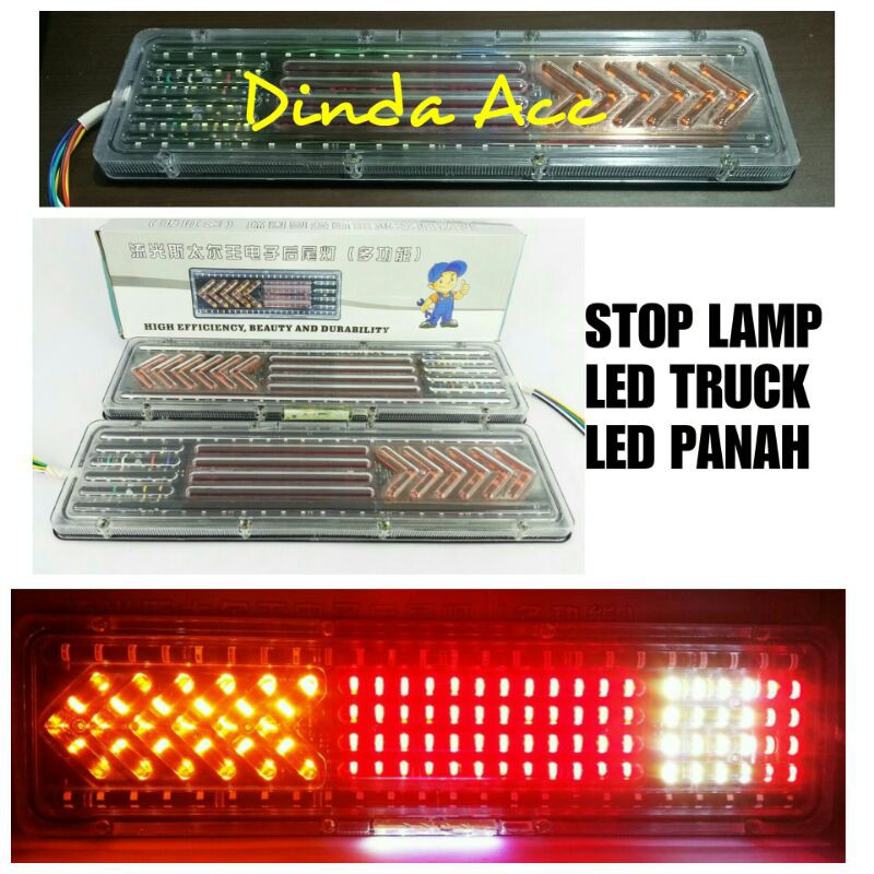 Jual Stop Lamp LED Truck Model Panah Balok 24 Volt 60 Cm | Shopee Indonesia