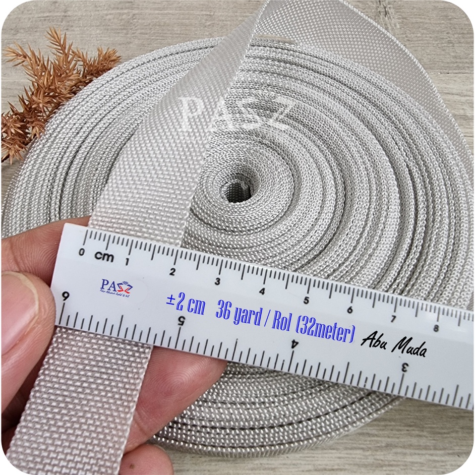 Jual Tali Webbing Pelipit / Bisban / PCR 2 cm 36 Yard/rol (32Meter ...