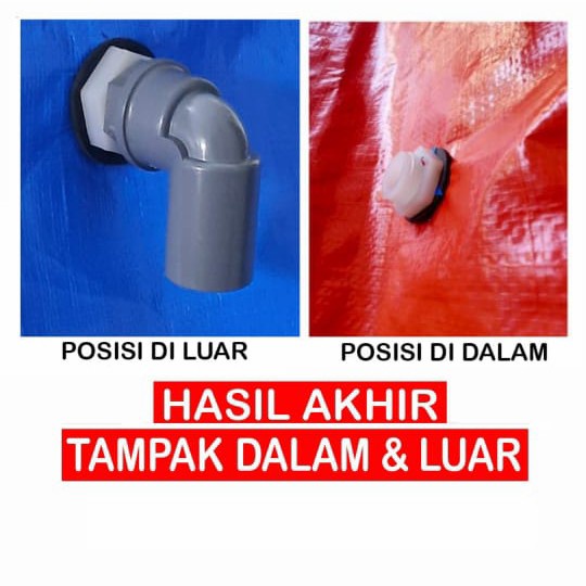 Jual pembuangan air / sirkulasi kolam terpal 1/2" setengah inch Outlet ...