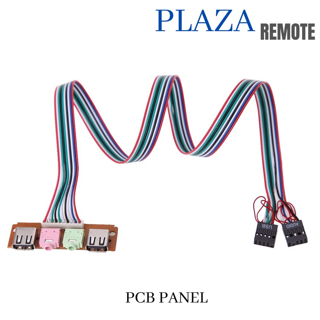 Jual FRONT PANEL PCB KOMPUTER UKURAN 2 USB AUDIO JACK 3.5 MM EARPHONE KABEL | Shopee Indonesia