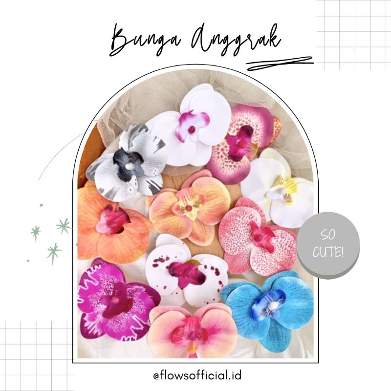Jual BUNGA ANGGREK BAHAN LATEX ARTIFICIAL / BUNGA ANGGREK HIASAN MAHAR ...