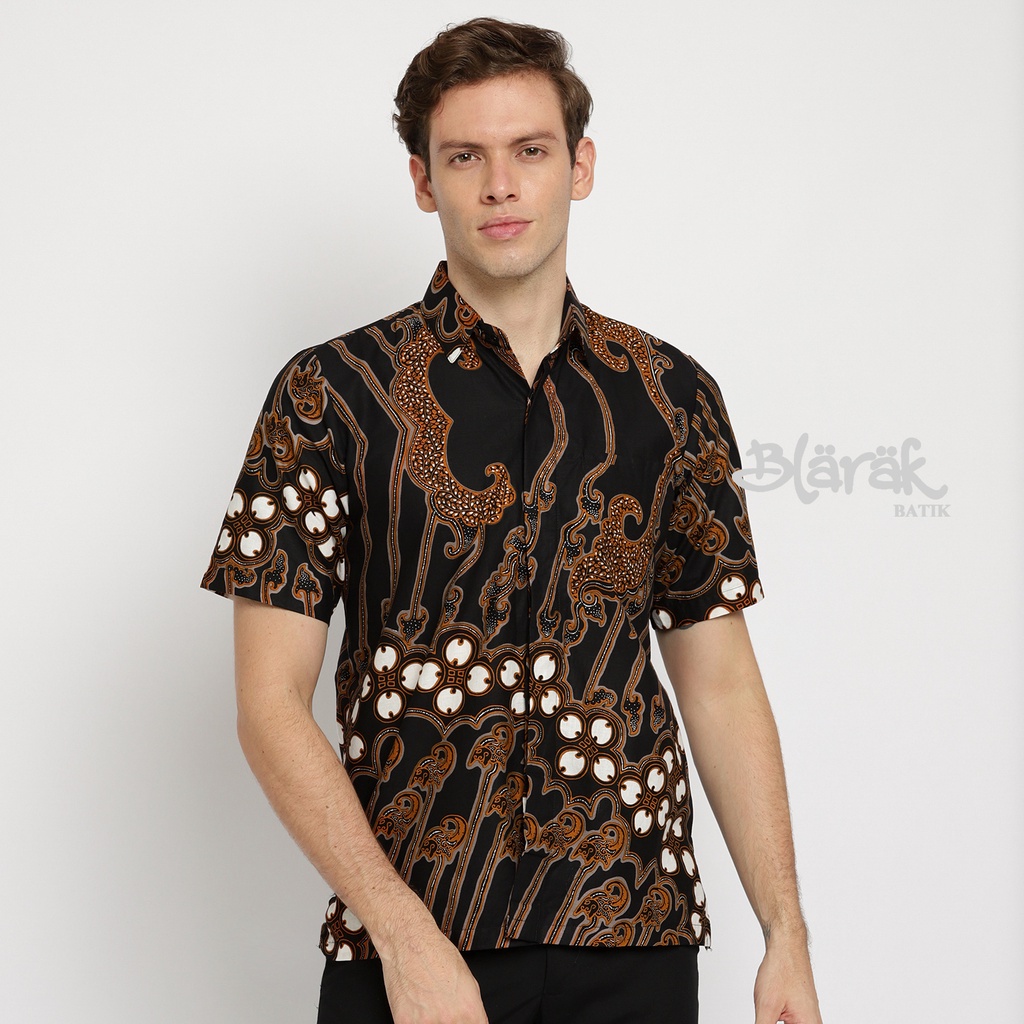 Jual BLARAK - Baju Batik Pria Seno Wayang Cokelat | Shopee Indonesia