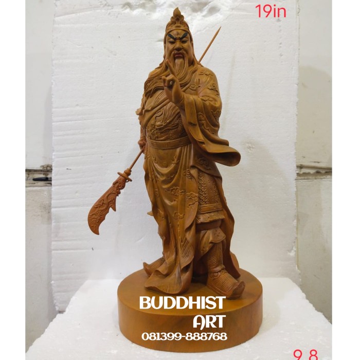 Jual PATUNG DEWA KWANKONG KWAN KONG GUAN YU 19 INCH KAYU BERDIRI 01 ...