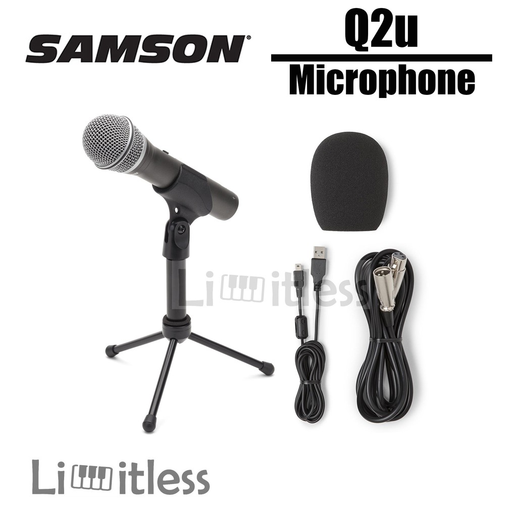Jual Samson Q2u Microphone Recording and Podcasting Studio Garansi ...