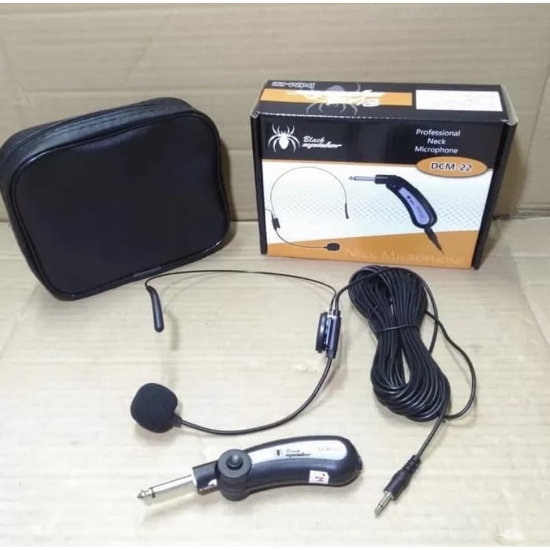 Jual Mic Leher Black Spider DCM-22 Neck Microphone | Shopee Indonesia
