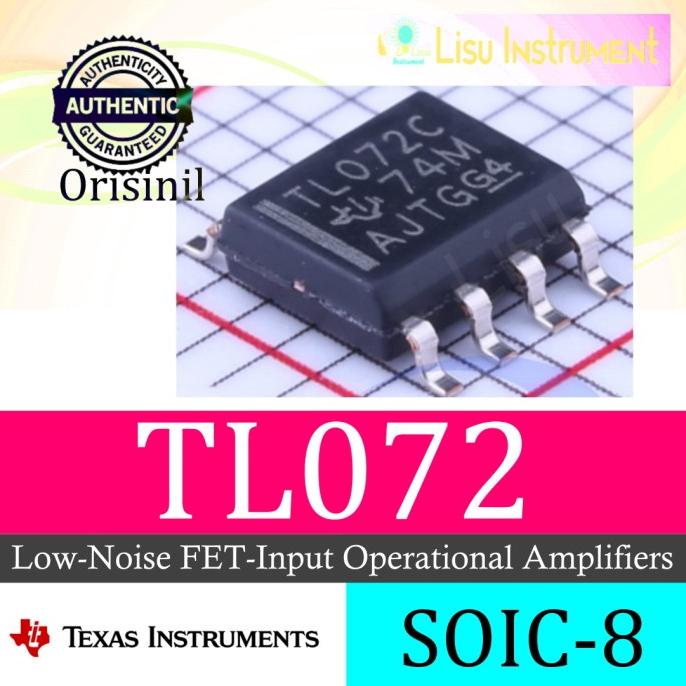Jual ORIGINAL TL072CDR Low-Noise TL072 JFET-Input Op-Amp Texas Instrument lisuin90 dijamin ...