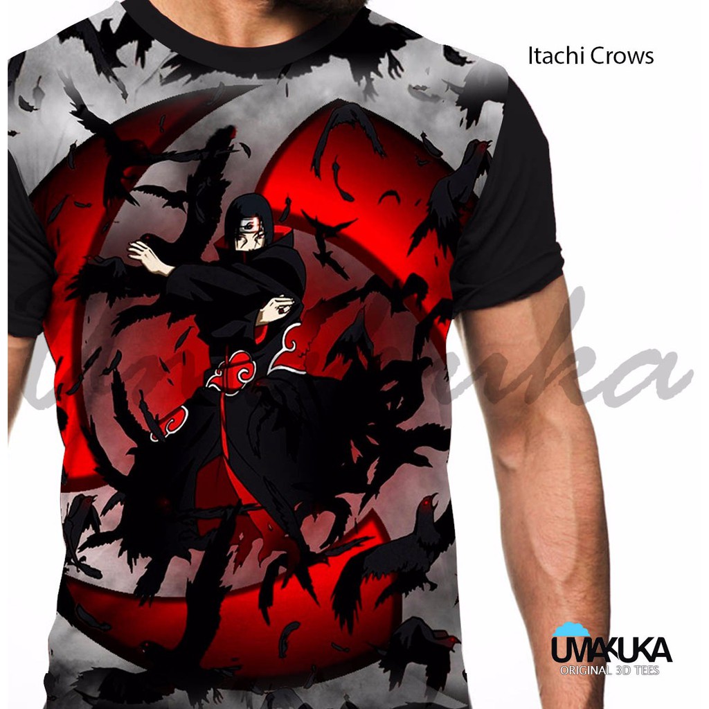 Jual baju / kaos 3d anime naruto uchiha itachi akatsuki / one piece ...
