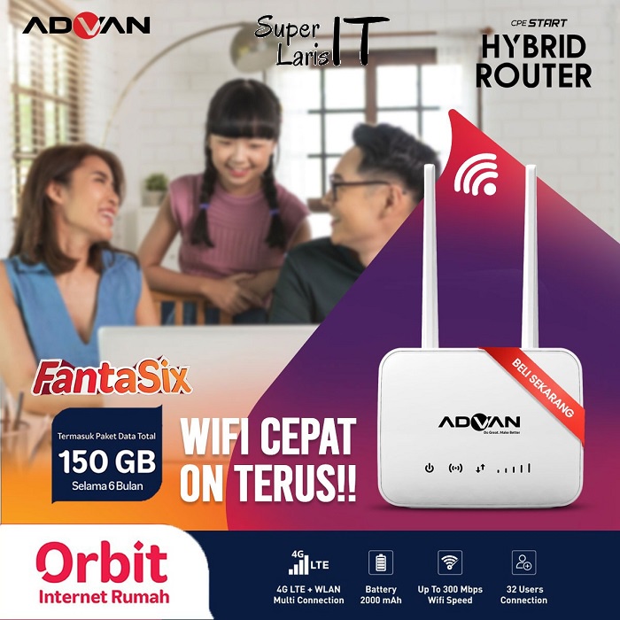 Jual Modem Wifi Advan CPE Router Start Mifi 2 Antena free Kuota 150GB ...