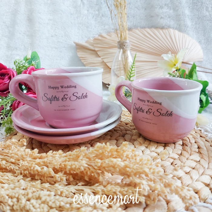 Jual Custom Cangkir Set Couple Kado Hadiah Gift Wedding Pernikahan ...