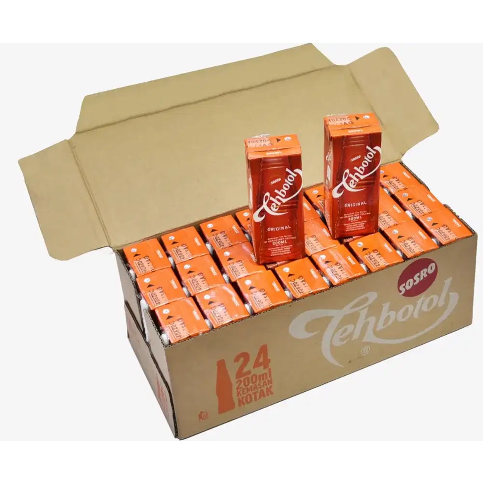 Jual Teh Botol Sosro Kotak 200ml 1 Dus Isi 24 Pcs (Khusus Instant/Sameday) | Shopee Indonesia