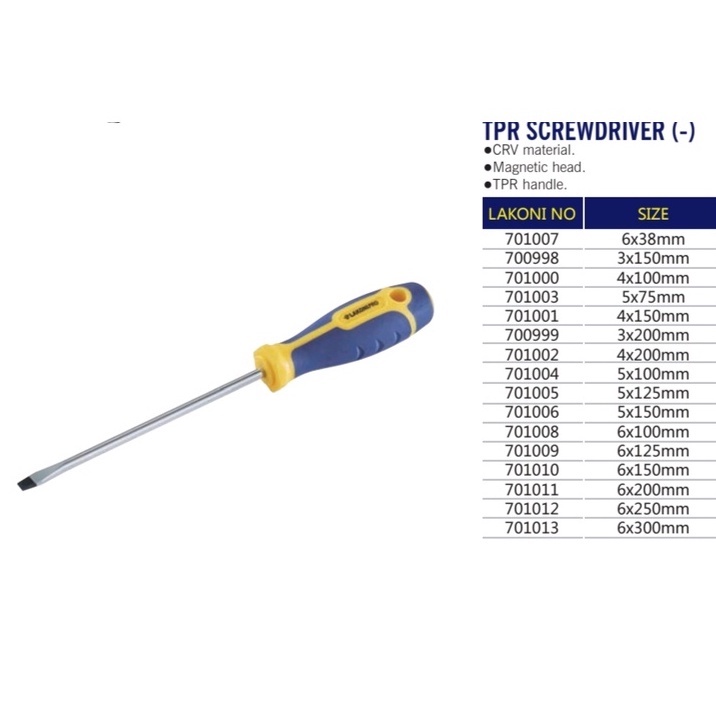 Jual OBENG TPR SCREWDRIVER ( - ) LAKONI PRO | Shopee Indonesia