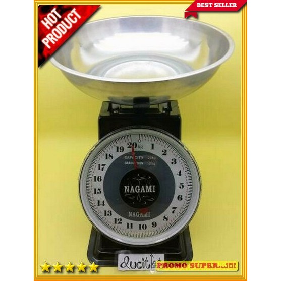Jual Timbangan Jarum/Analog/Pegas/Laundry/Buah/Sayur/Kue 20kg Nagami Y2935 | Shopee Indonesia