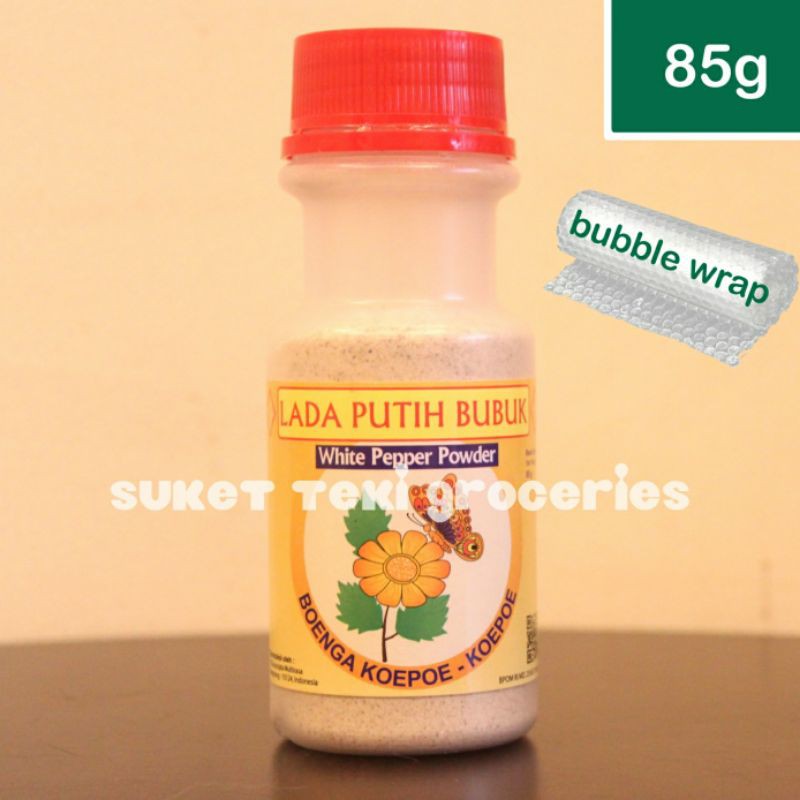 Jual Lada Putih Koepoe 85 gr Botol Merica Bubuk / White Pepper Powder ...