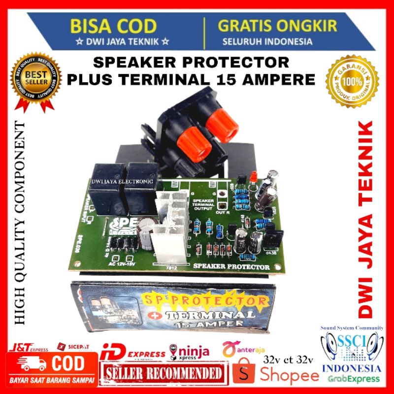 Jual Speaker Protector Stereo 15A Heavy Duty Plus Terminal Speaker 1 ...