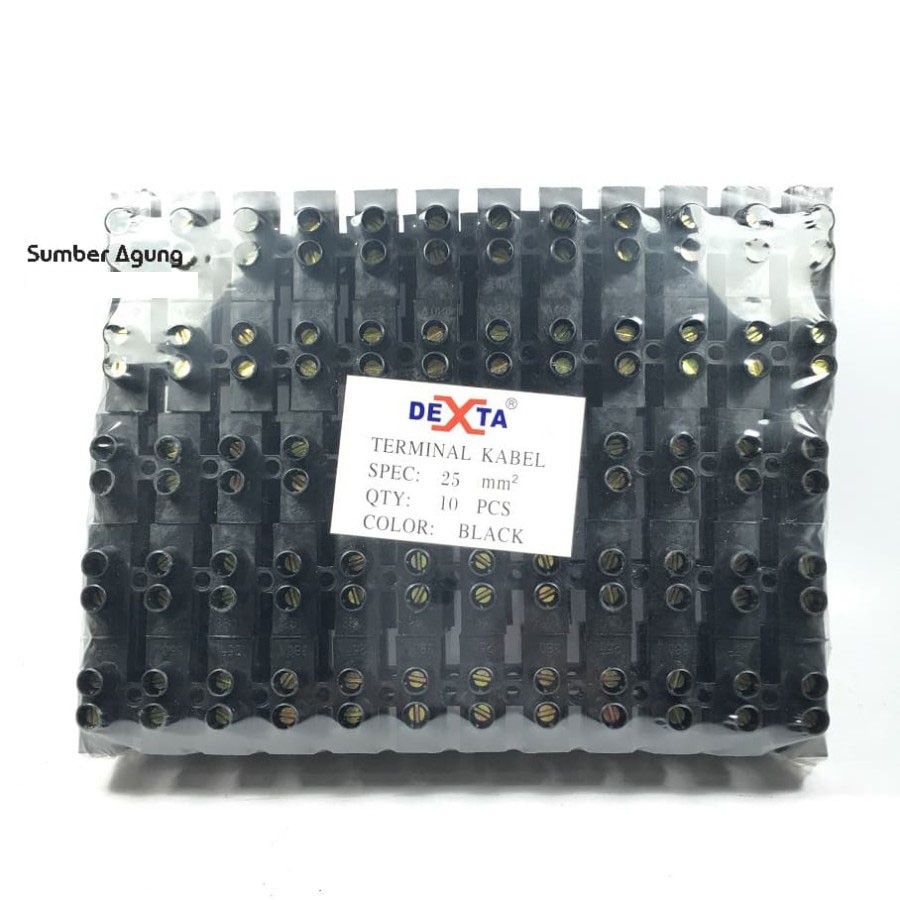 Jual Terminal Kabel 25mm Hitam Merk Dexta Untuk Kabel Besar Per Strip ...