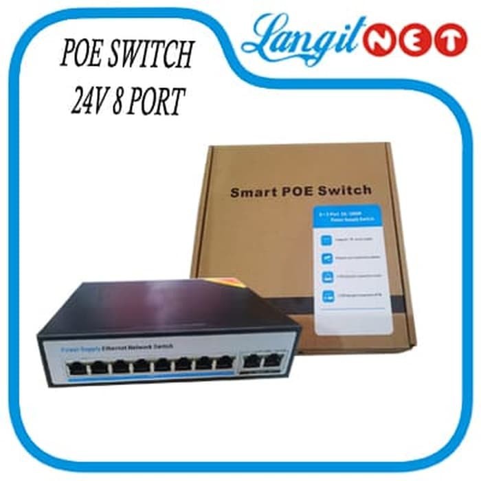 Jual POE SWITCH 24V 8 PORT 10/100MBPS | Shopee Indonesia