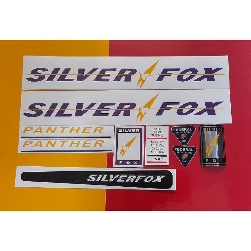 Jual Custom Emblem Silver fox + Stiker Sepeda Silver Fox panther ...