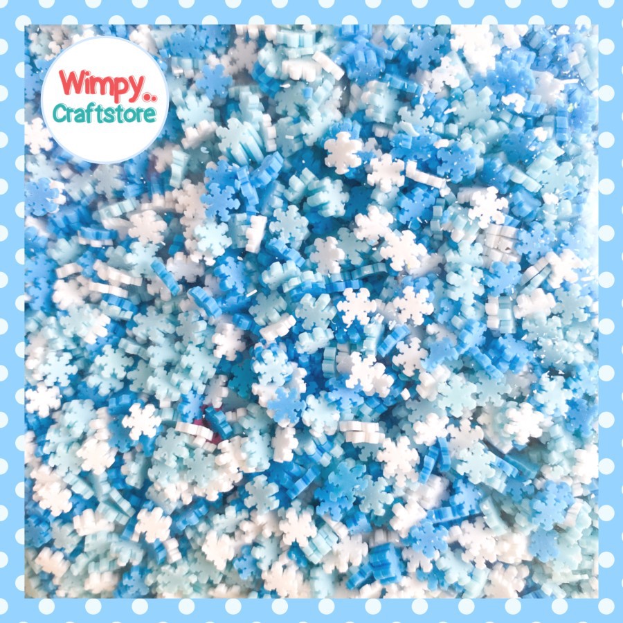 Jual Wimpy Fake Sprinkle SNOWFLAKE Hiasan Resin Nail Art Kuku Slime ...