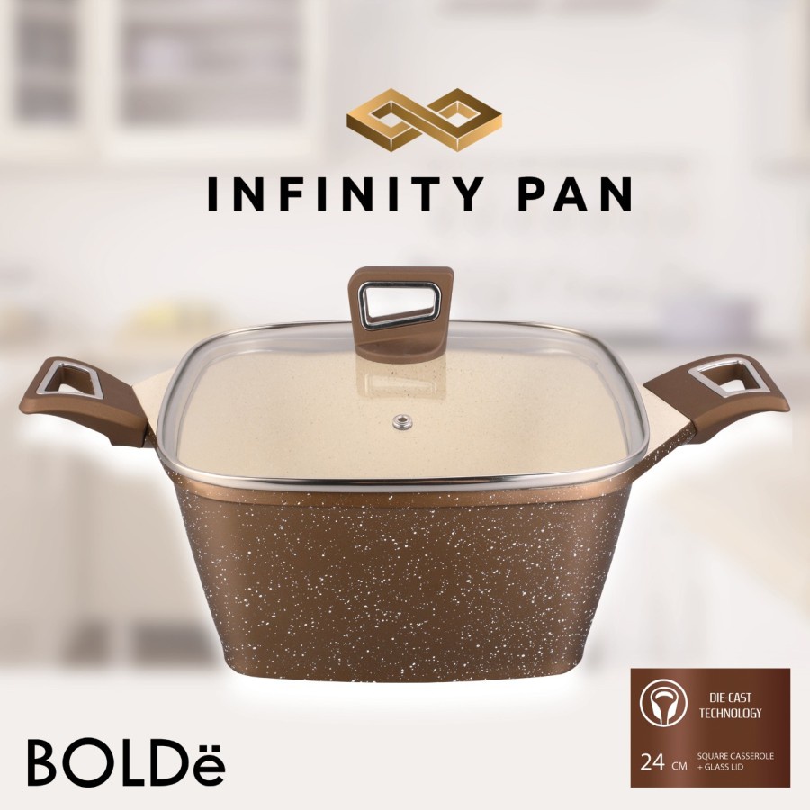 Jual BOLDe Panci dengan Tutup / Cookware Casserole Gold Infinity 24 cm ...