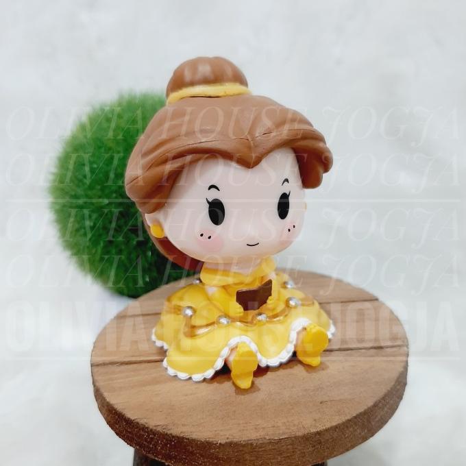 Jual Action Figure Belle Sit Chibi Cake Topper Princess Belle | Shopee ...