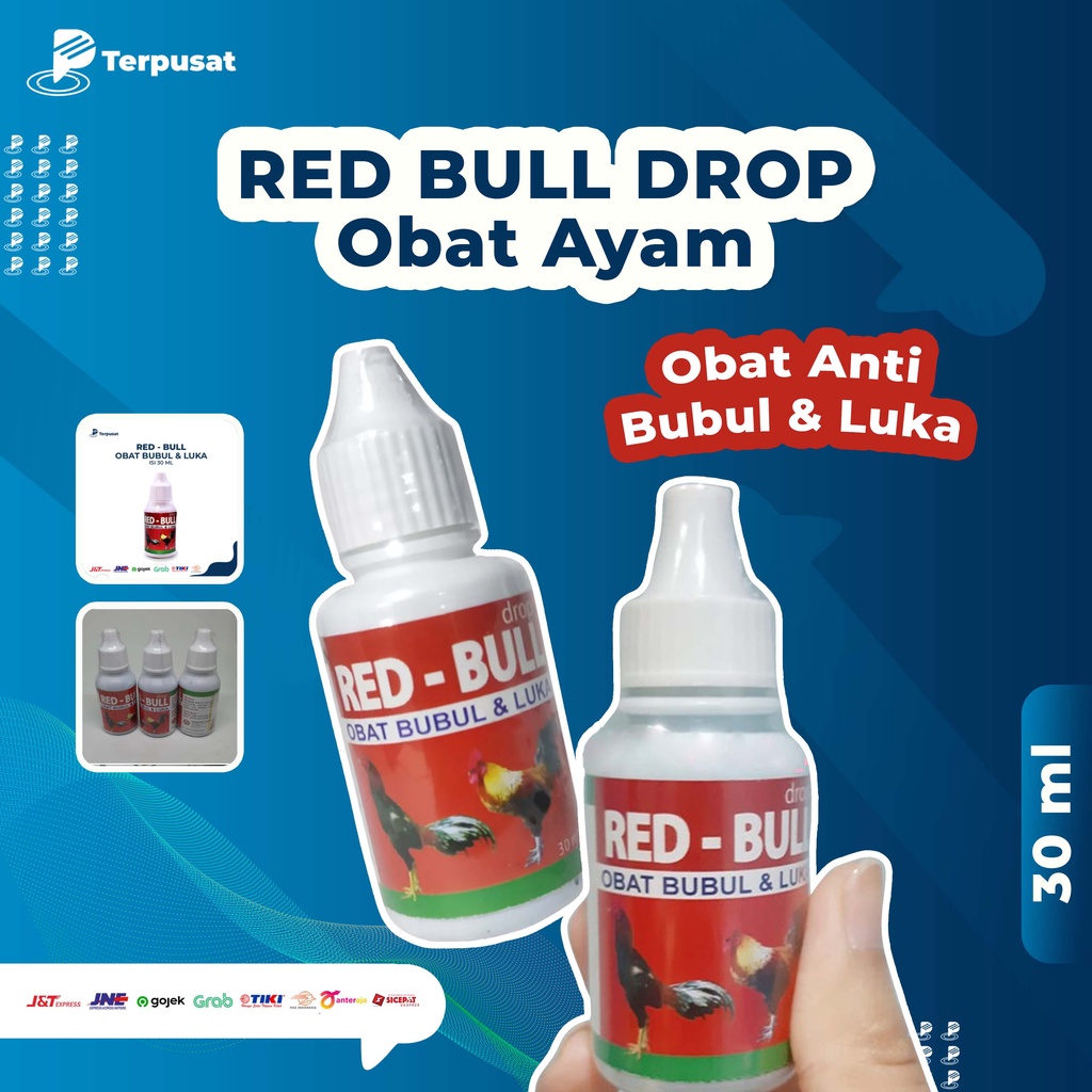 Jual Red Bull Drop 30ml Obat Ayam Anti Bubul & Luka Ayam & Burung ...