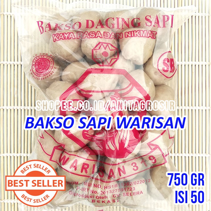 Jual BAKSO AB SB Mekarsari Warisan Baso Daging Sapi isi 50 | Shopee ...