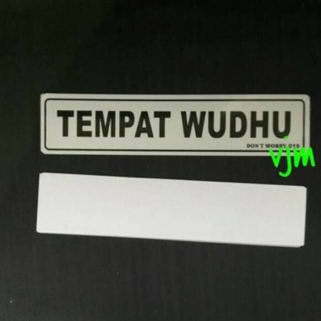 Jual Label nama pvc tempat wudhu 4,5x19,5cm, sign board akrilik, sign ...