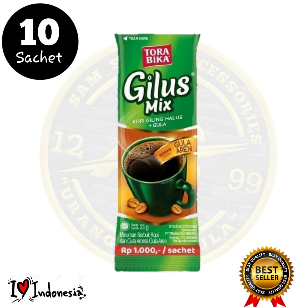 Jual GILUS MIX GULA AREN/Kopi HITAM Rasa Gula Aren 10 Sachet (1.Renteng ...
