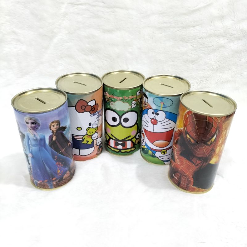Jual Celengan Kaleng Tabung Souvenir Celengan Kaleng Karakter Lucu ...