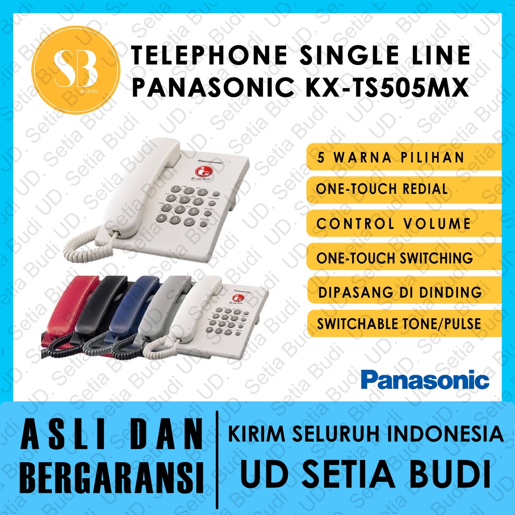 Jual Telephone Single Line Panasonic KX-TS505MX | Shopee Indonesia