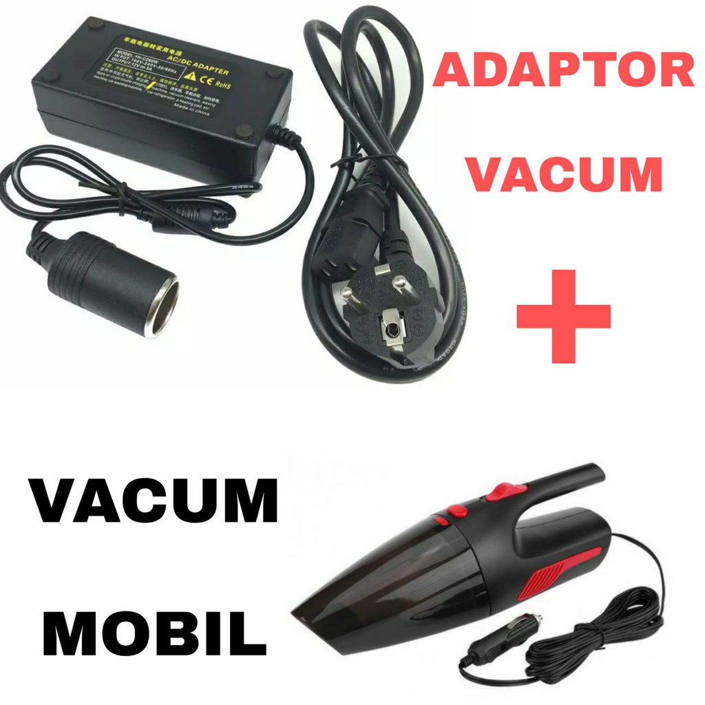 Jual Adaptor Colokan Mobil ke Listrik 12V 5A Vacuum Mini | Shopee Indonesia